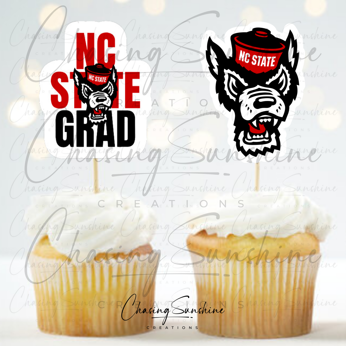 NCSU North Carolina State University Graduation Cupcake Toppers ...